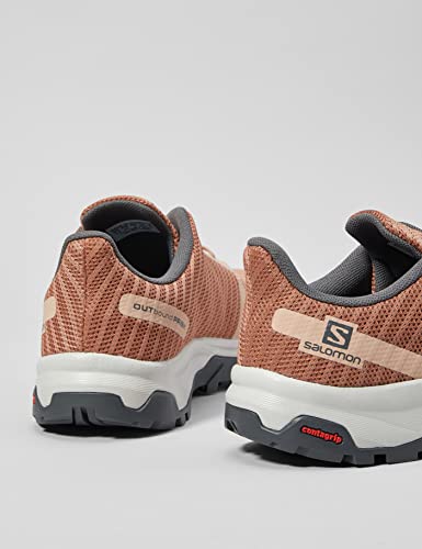 Salomon Outbound Prism Hiking Shoes for Women, Sirocco/Mocha Mousse/Alloy, 7.5
