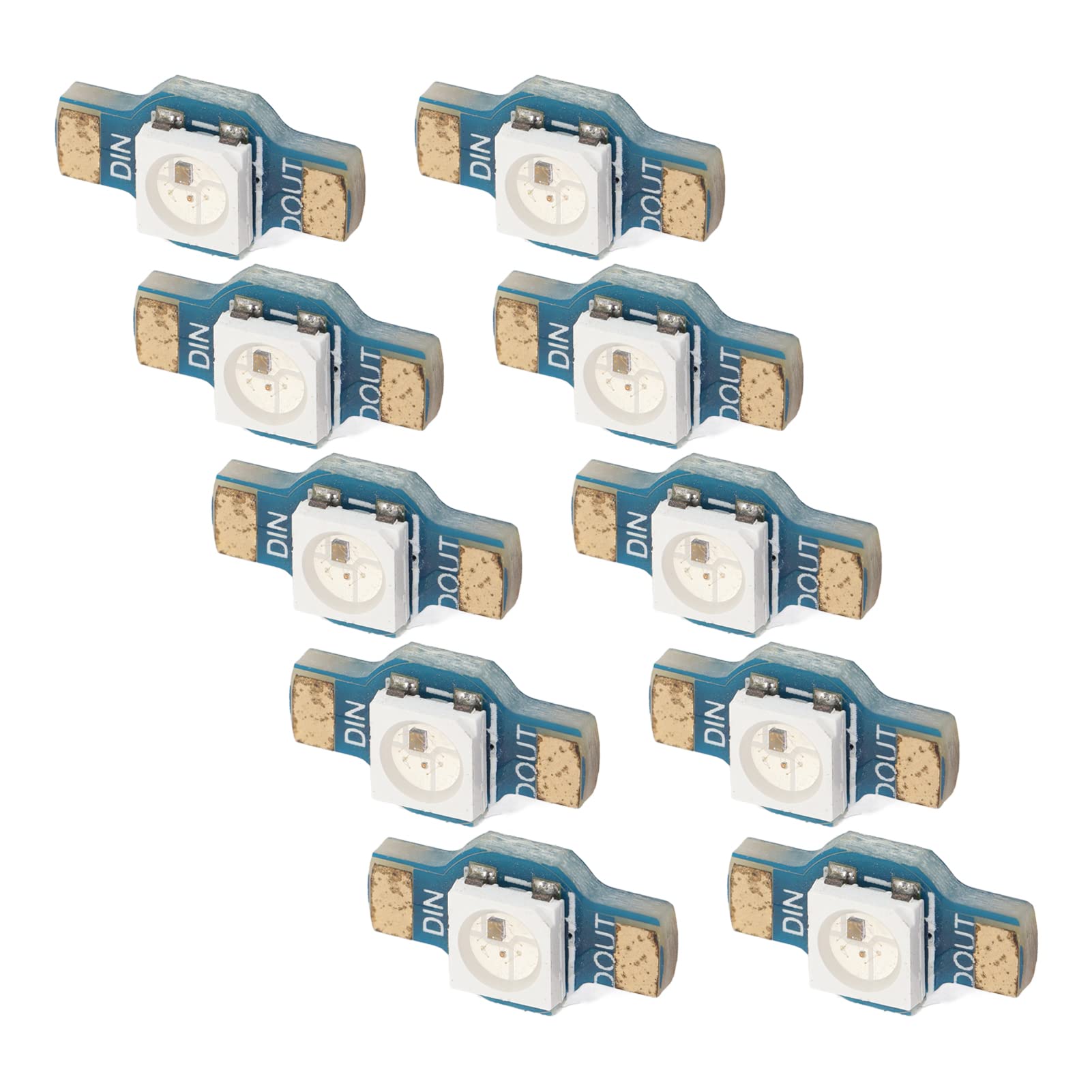 WS2812 LED Module, Low Drive Voltage WS2812 RGB LED Module High Brightness PCB 10Pcs for Microcontroller