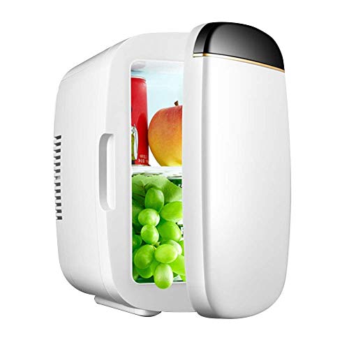 Mini Portable Refrigerators 6 Liter Capacity Compact Personal Fridge, Cools & Heats, 100% FreonFree & Eco Friendly Table Top Fridge (Color : White) MZXDX (Color : White)