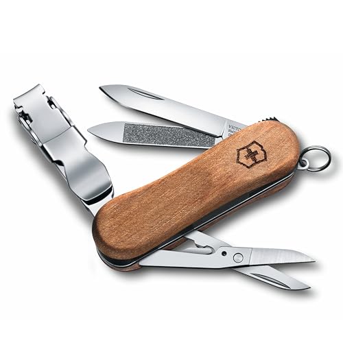 VICTORINOX 0.6461.63 Nail Clip, 580 Wood Nail Clips, Nail Clips, Nail Clips, Nail File Included, 8 Functions, Stainless Steel, Rust Resistant, Emergency Prevention, Compact, Easy to Carry