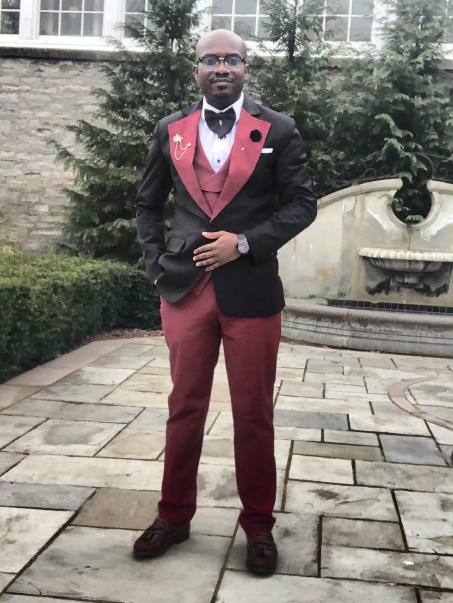 Men's Formal Wear Slim Fit 3 Piece Suit One Button Business Wedding Prom Suits Blazer Tux Vest & Trousers Purple