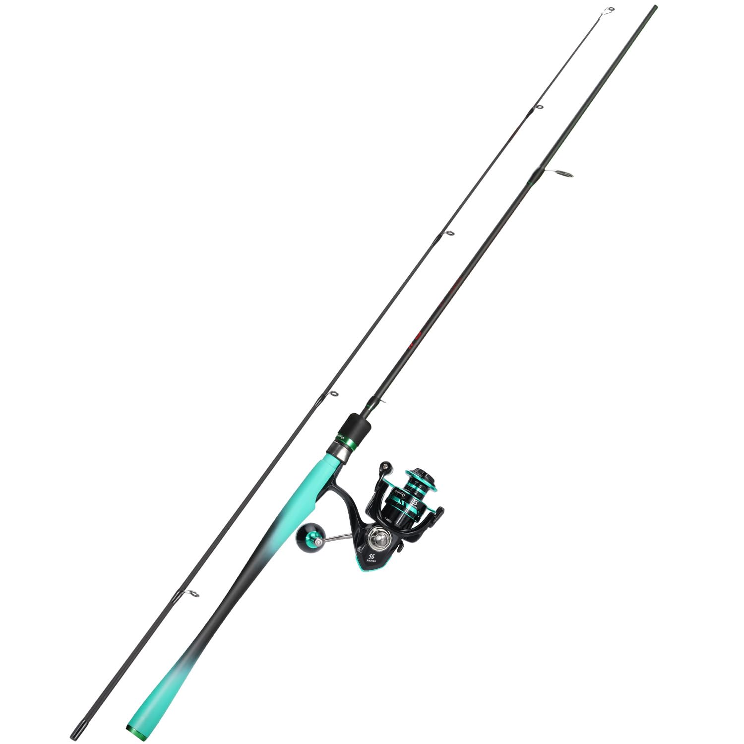 Sougayilang Spinning Fishing Rod Reel Combo,Two Pieces Pole with Super Smooth and Powerful Spinning Reel for Freshwater