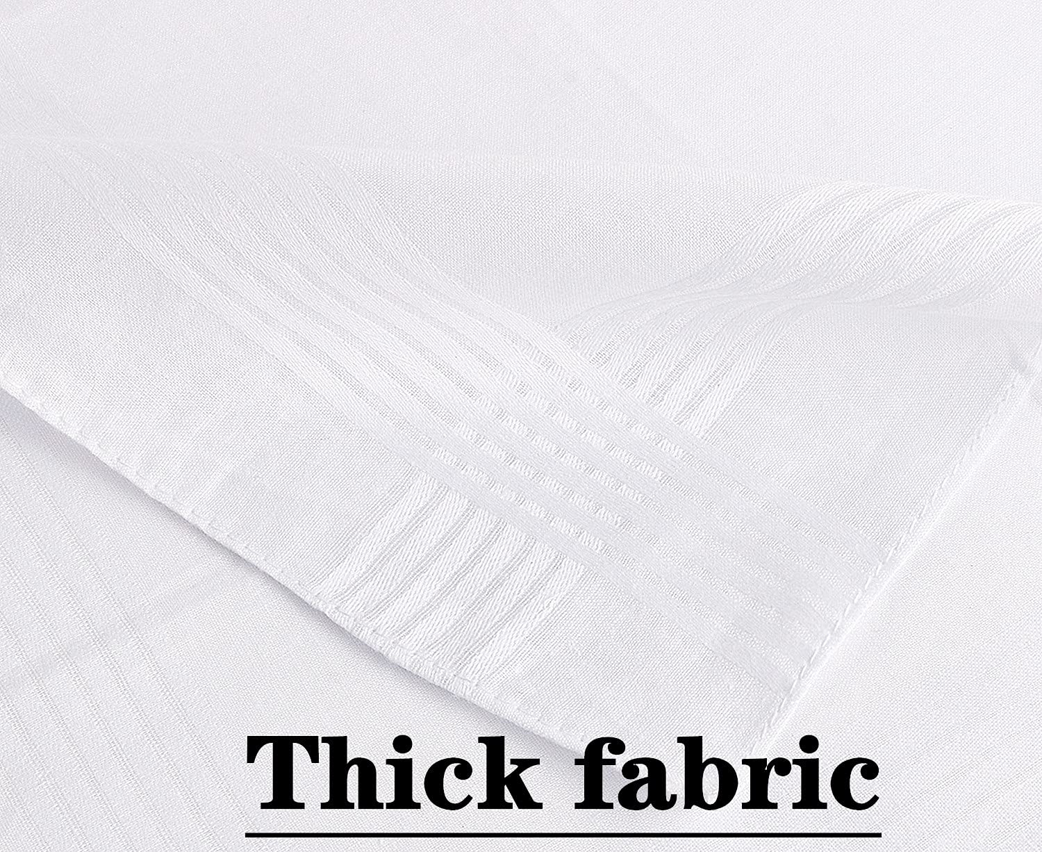 Men's Handkerchiefs 100% Soft Cotton White Hankie Hankerchieves