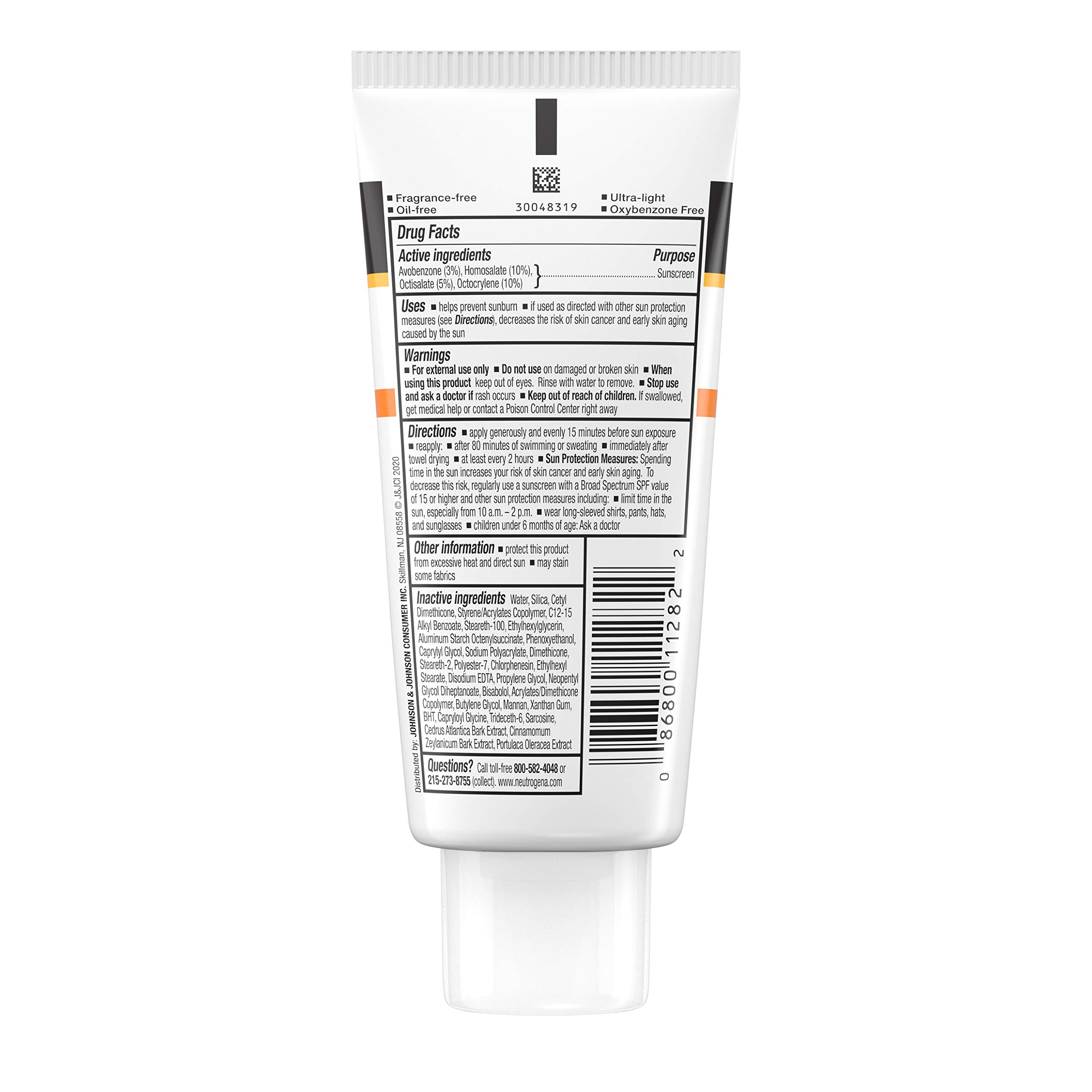 Neutrogena Clear Face Liquid Lotion Sunscreen for Acne-Prone Skin, Broad Spectrum SPF 50 UVA/UVB Protection, Oil-, Fragrance- & Oxybenzone-Free Facial Sunscreen, Non-Comedogenic, 3 fl. oz (Pack of 3)