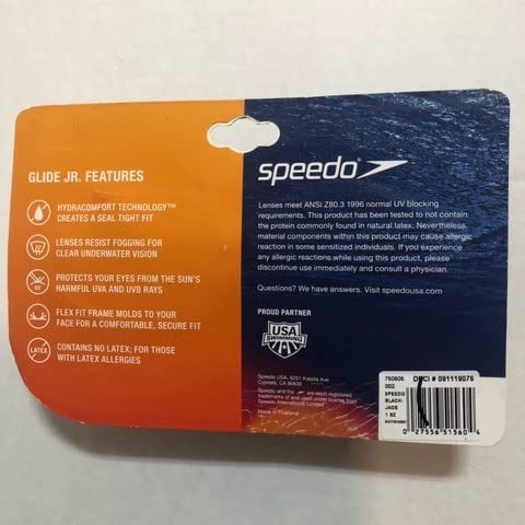 Speedo Junior Glide Jr. Goggles - Black / Jade, One Size