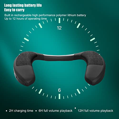 Neckband Speaker, Clear Calls Comfortable Fit Noise Canceling Microphone Neckband Wireless Speaker Hands Free Multifunction for Sports for Outdoor