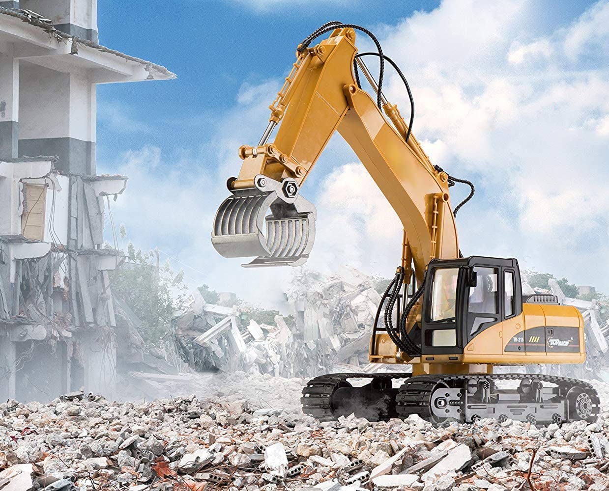 Top Race Remote Control Excavator & Dump Truck
