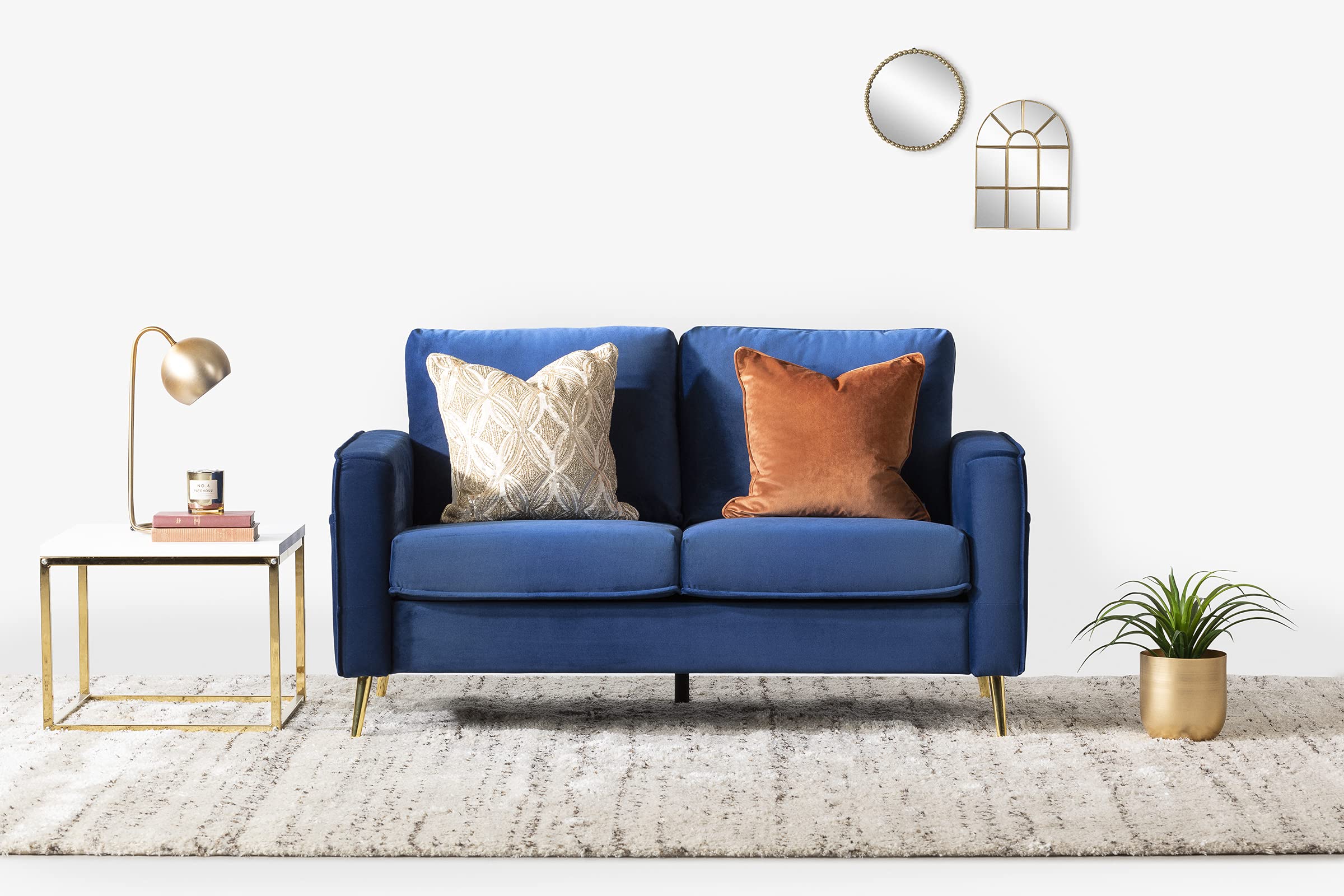 South Shore Live-it Cozy Sofa, 2-Seat, Dark Blue