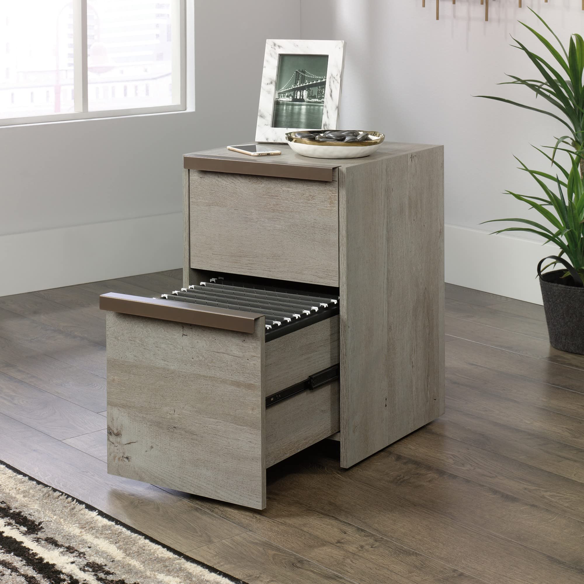 Sauder® Manhattan Gate 18"D Vertical 2-Drawer Mobile File Cabinet, Mystic Oak