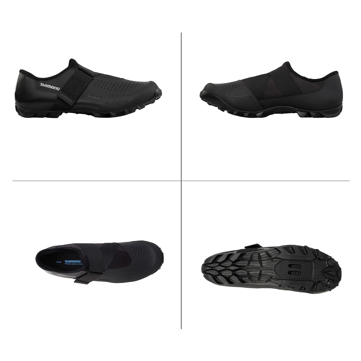 SHIMANO SH-MX100 Multi-Use Off-Road Cycling Shoe, Black, 12.5-13 Women / 10-10.5 Men (EU 45)