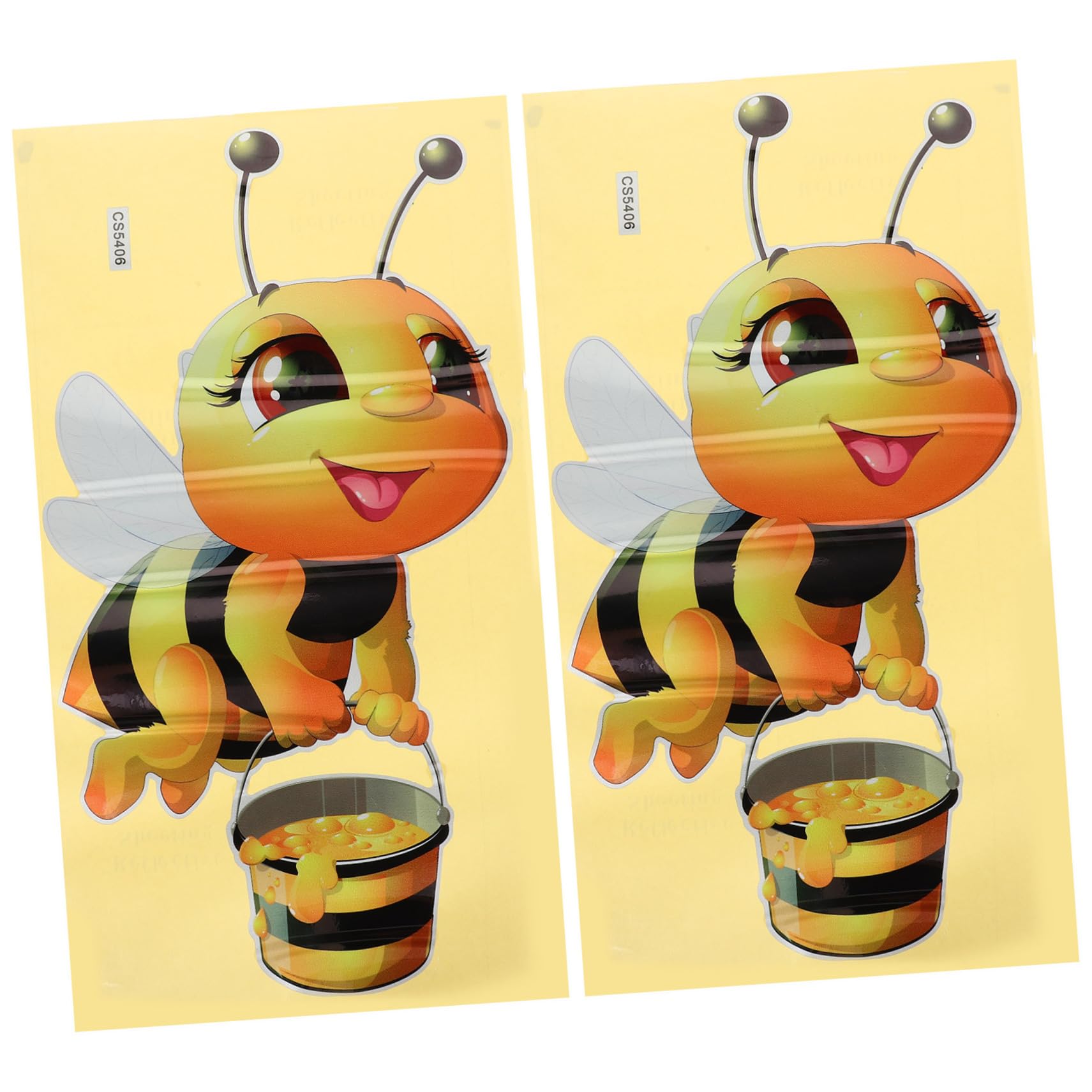 Toddmomy 2Pcs Bee Wall Stickers Bumblebee Decor Removable Mural Decals Honey Bee Clings for Kids Bedroom Nursery Playroom Decorations