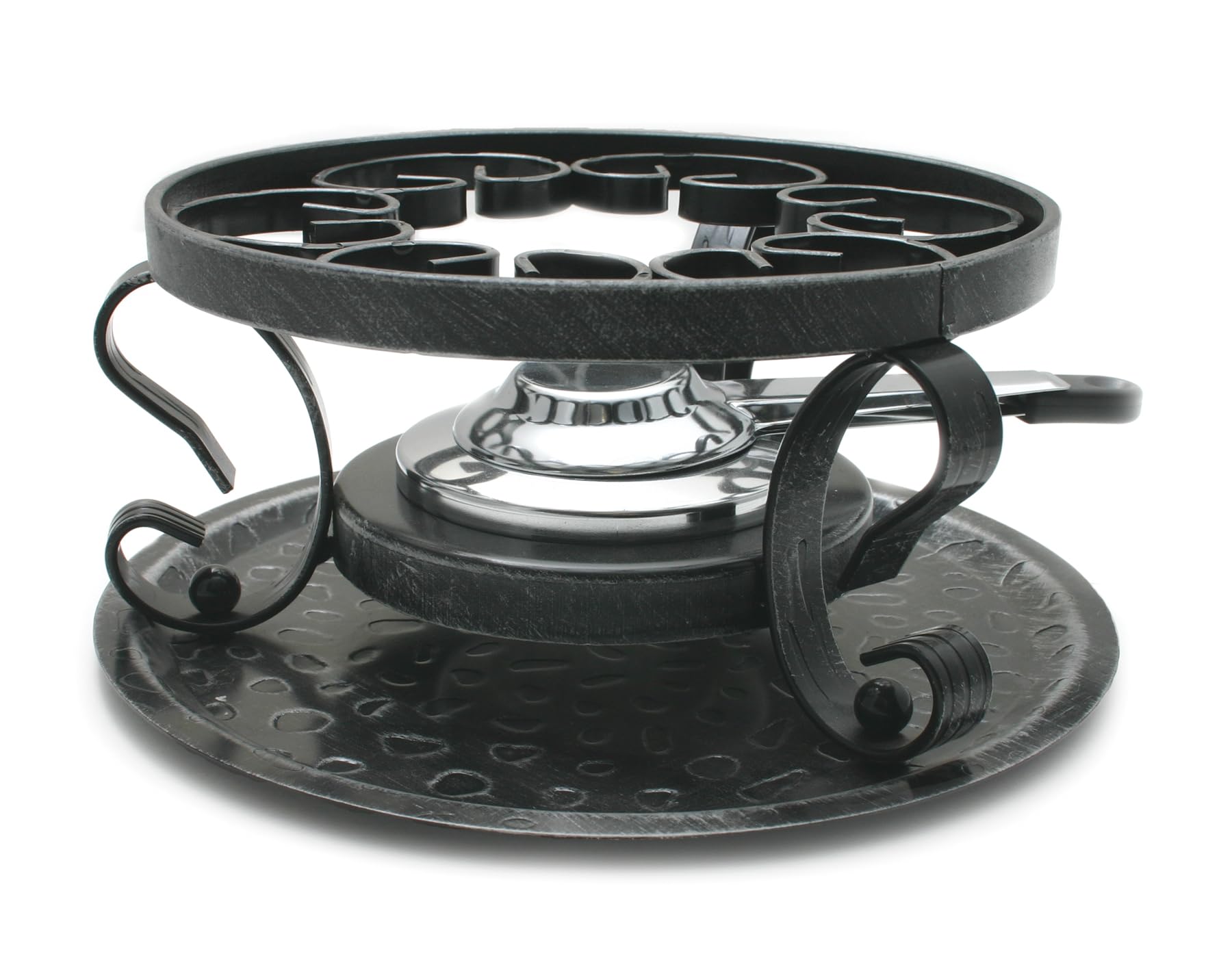 Swissmar KF-66518 Lugano 2-Quart Cast Iron Cheese Fondue Set, 9-Piece, Deep Blue