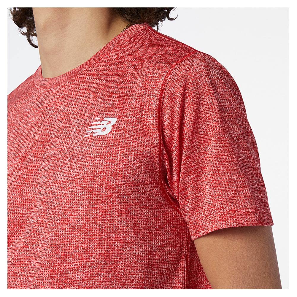 New Balance Men's Tenacity Short Sleeve, Team Red Inline , Medium