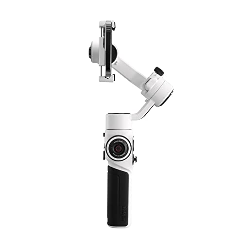 Zhi yun Smooth 5S Combo White 3-Axis Gimbal Stabilizer for Smartphone iPhone,with Magnetic Fill Light,Carrying Bag (Smooth 5 Upgrade)