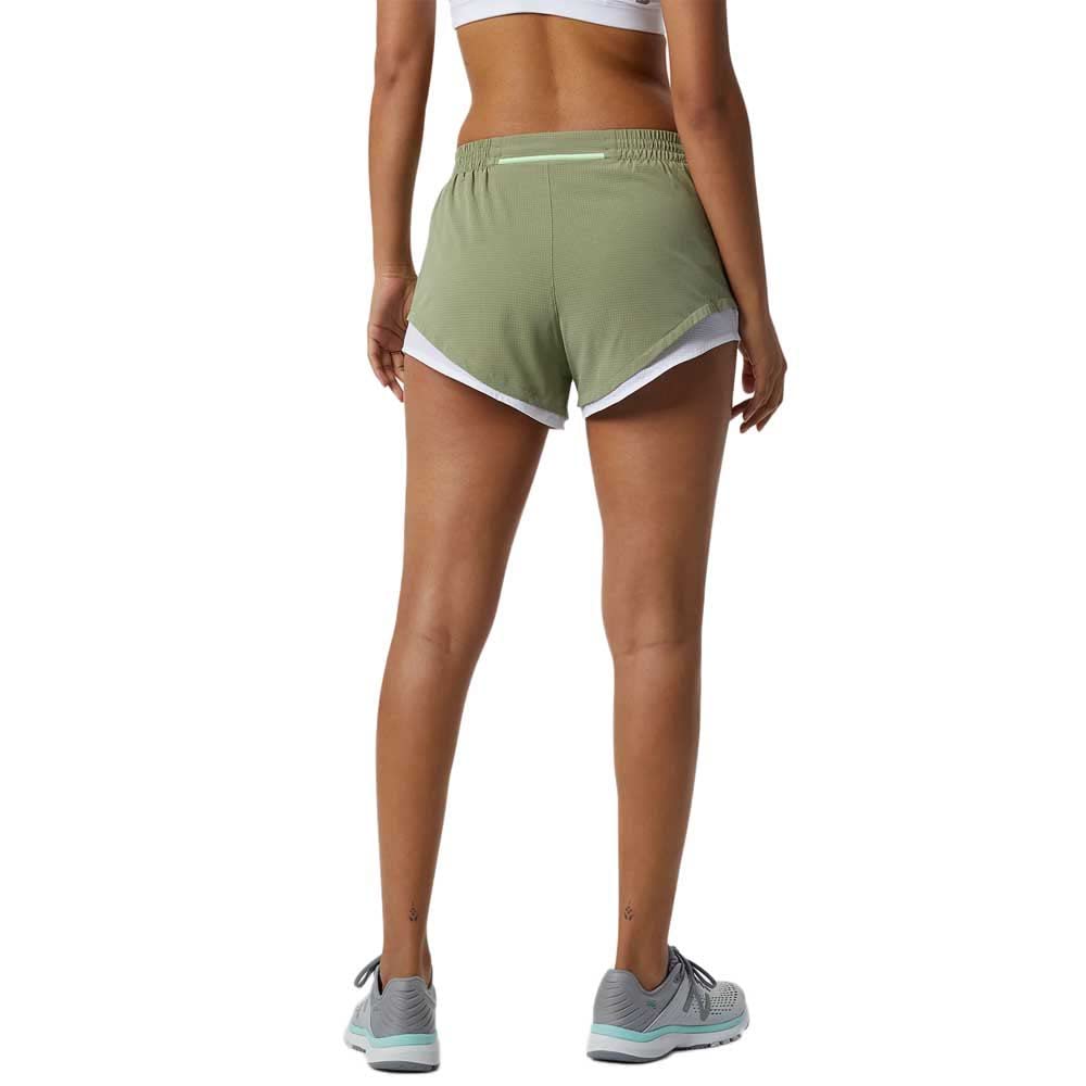 New Balance Women's Q Speed Fuel Short, Ghost Pepper , Small