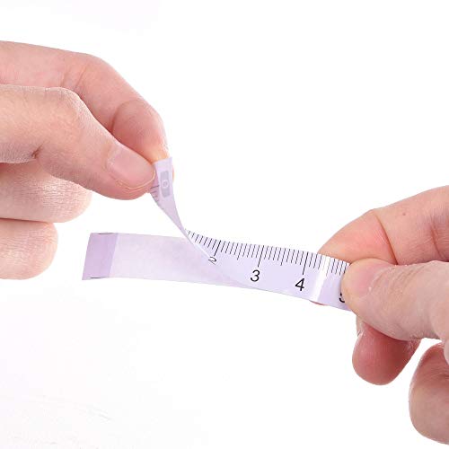 uxcell 10 Pcs Adhesive Backed Tape Measure 30cm Left to Right Read Measuring Tapes Stick on Workbench Ruler (White)