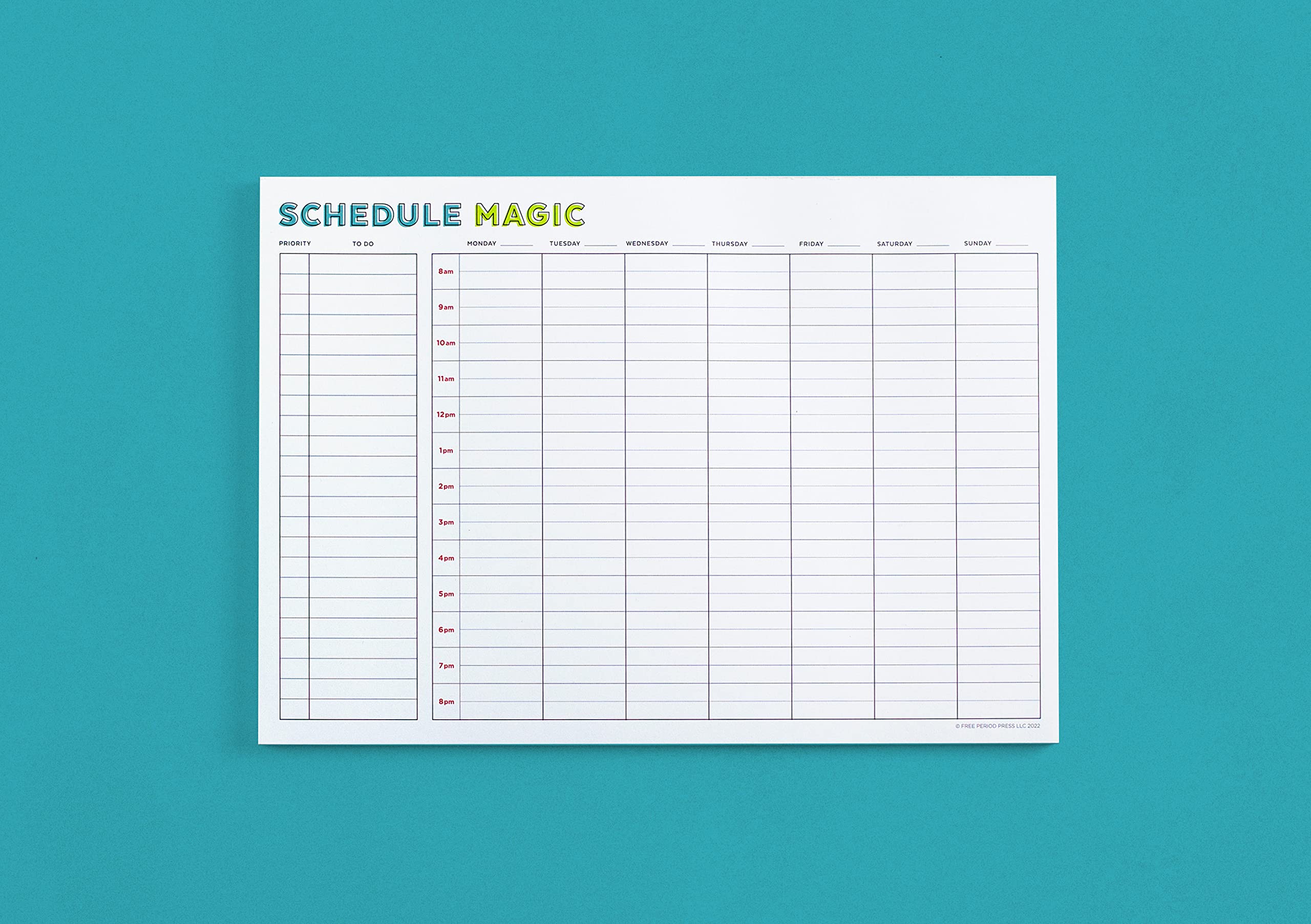 Schedule Magic Time Blocking Planner (Weekly)