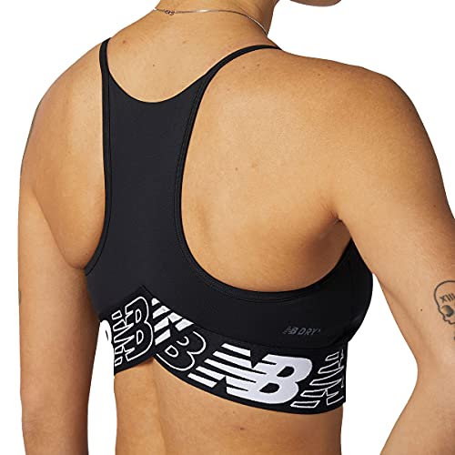 New Balance Women's Relentless Crop Top, Black , Large