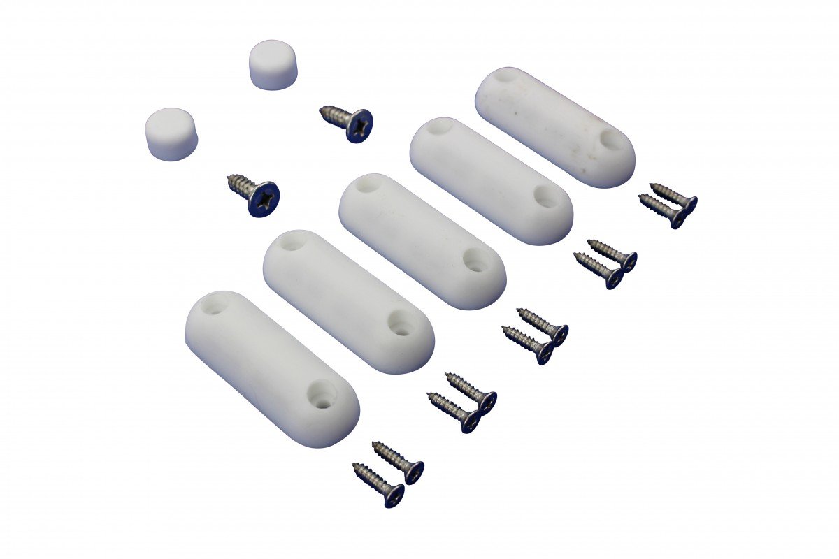 Renovators Supply Manufacturing Toilet Seat Bumper, 7 White Silicone Toilet Seat Bumpers