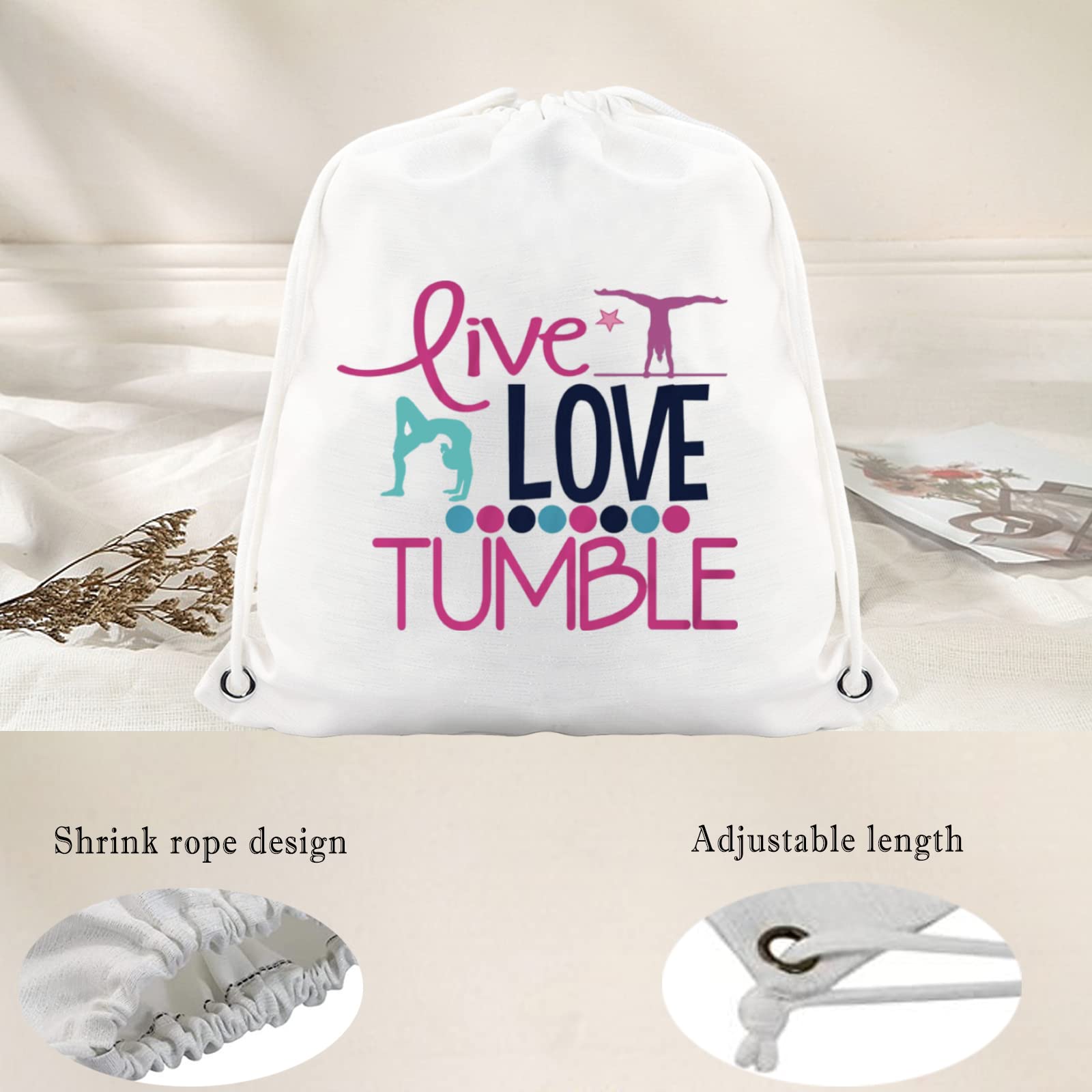 WCGXKO Gymnast Backpack Gymnastics Gift live Love Tumble Backpack For Gymnastics Class Gymnasts Teams Coaches Gift (TUMBLE Backpack)