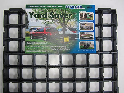 Yard Saver FGLLI01874-5PK Drive-On Lawn Grid, 38.5 x 19 x 1.25, Black (Pack of 5)