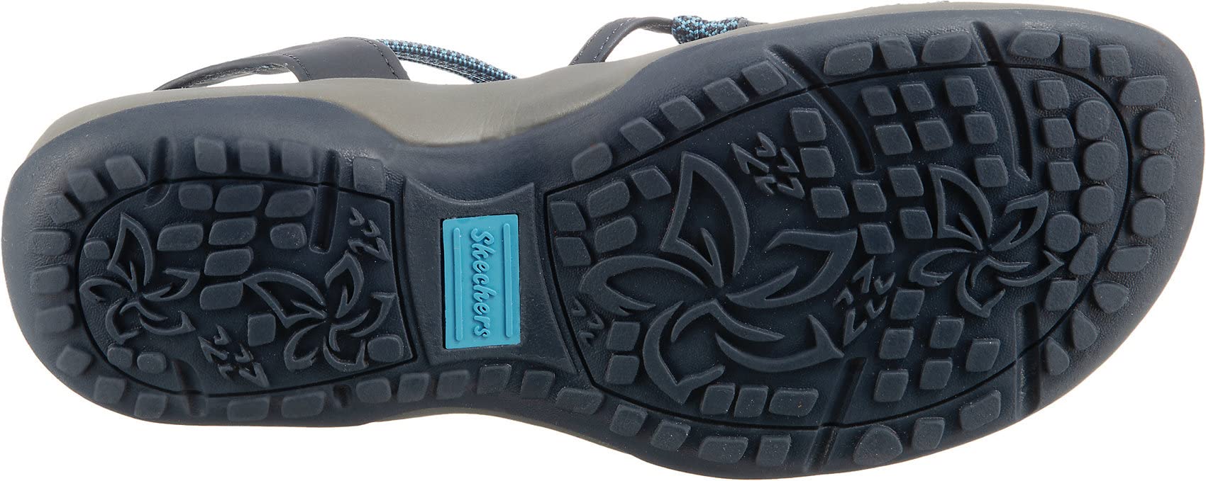 Skechers Women's Reggae Slim-Skech Appeal-Z-Gore Slingback Sandal, Navy, 9 M US