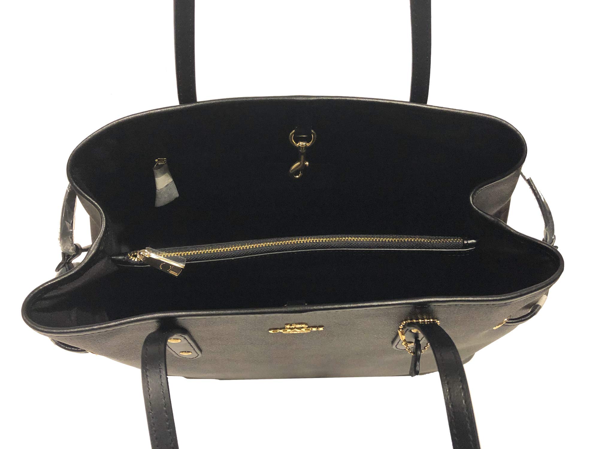 New Coach C Signature Purse Satchel Hand Bag & Wallet 2 Piece Set Brown Black