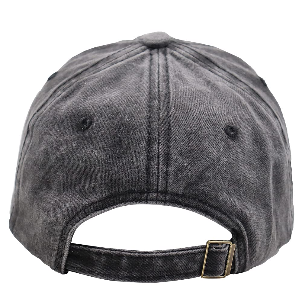 OASCUVER Lake Hair Don't Care Hat, Distressed Cotton Adjustable Lake Life Baseball Cap for Men Women