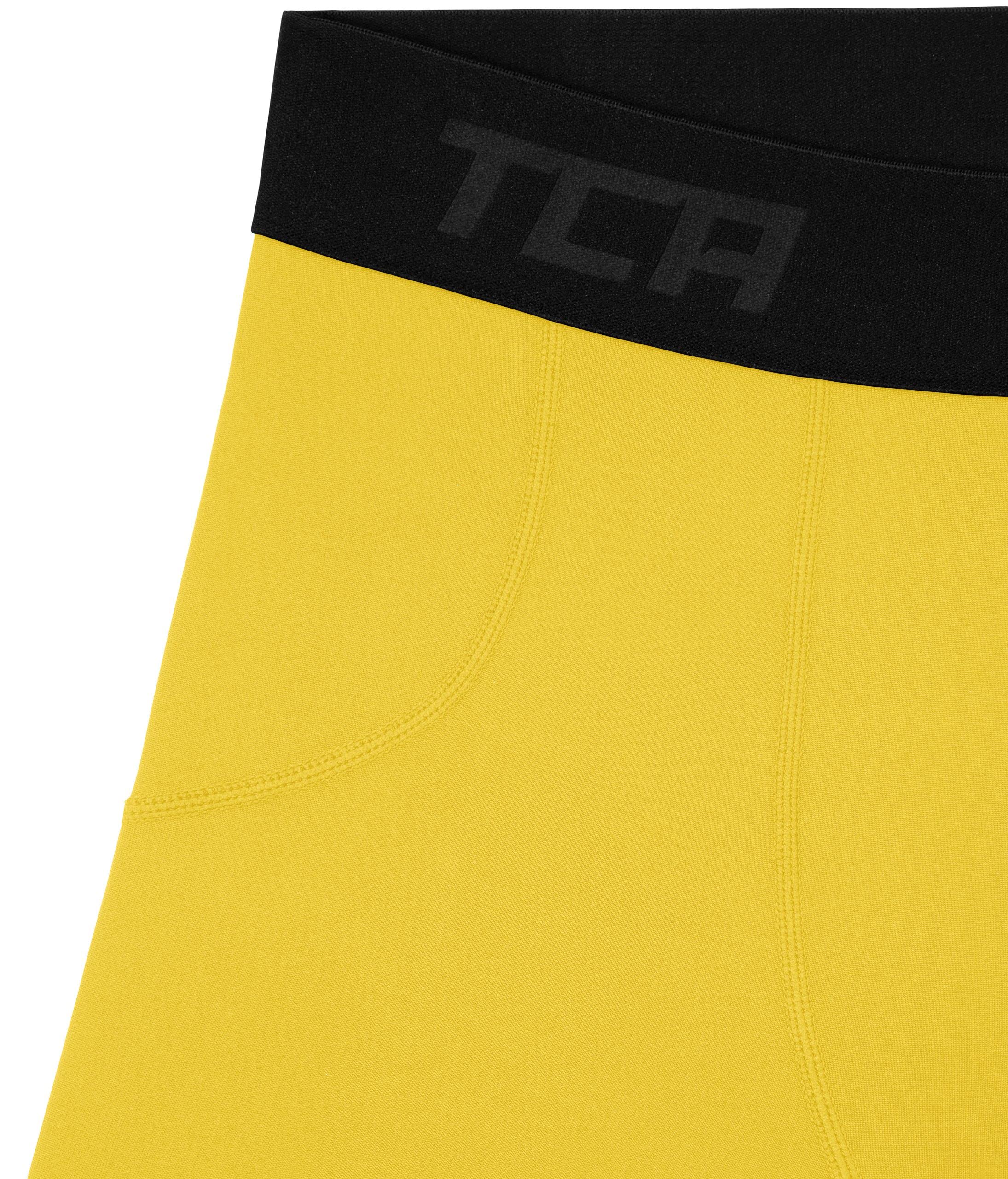 TCA Men's SuperThermal Compression Base Layer Thermal Under Shorts - Sonic Yellow, Medium