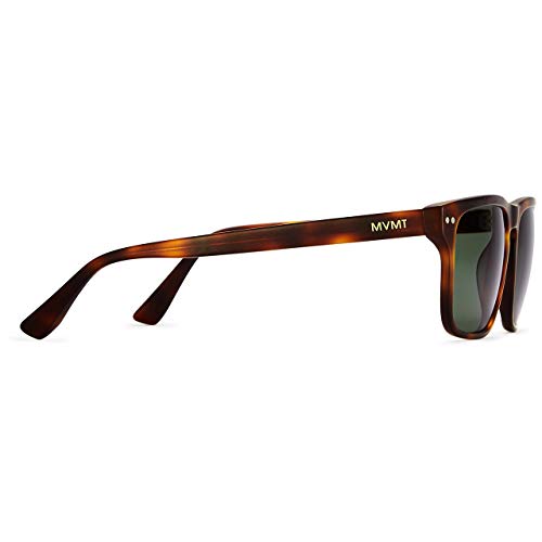 MVMT Reveler | Non-Polarized Rectangular Men's Sunglasses | Matte Whiskey Tortoise | 57 mm