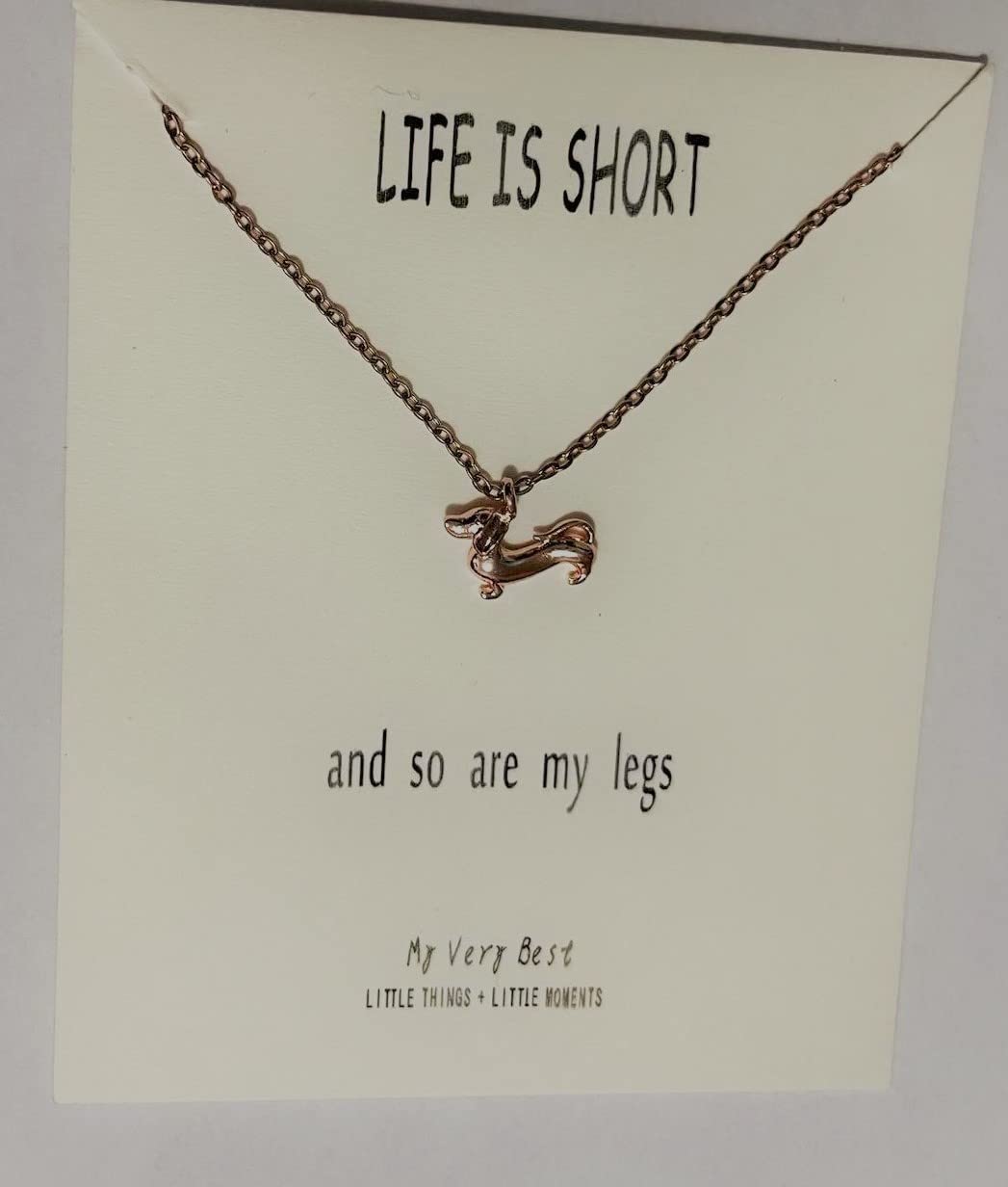 My Very Best Short Legged Dachshund Necklace (Gold Plated Brass)