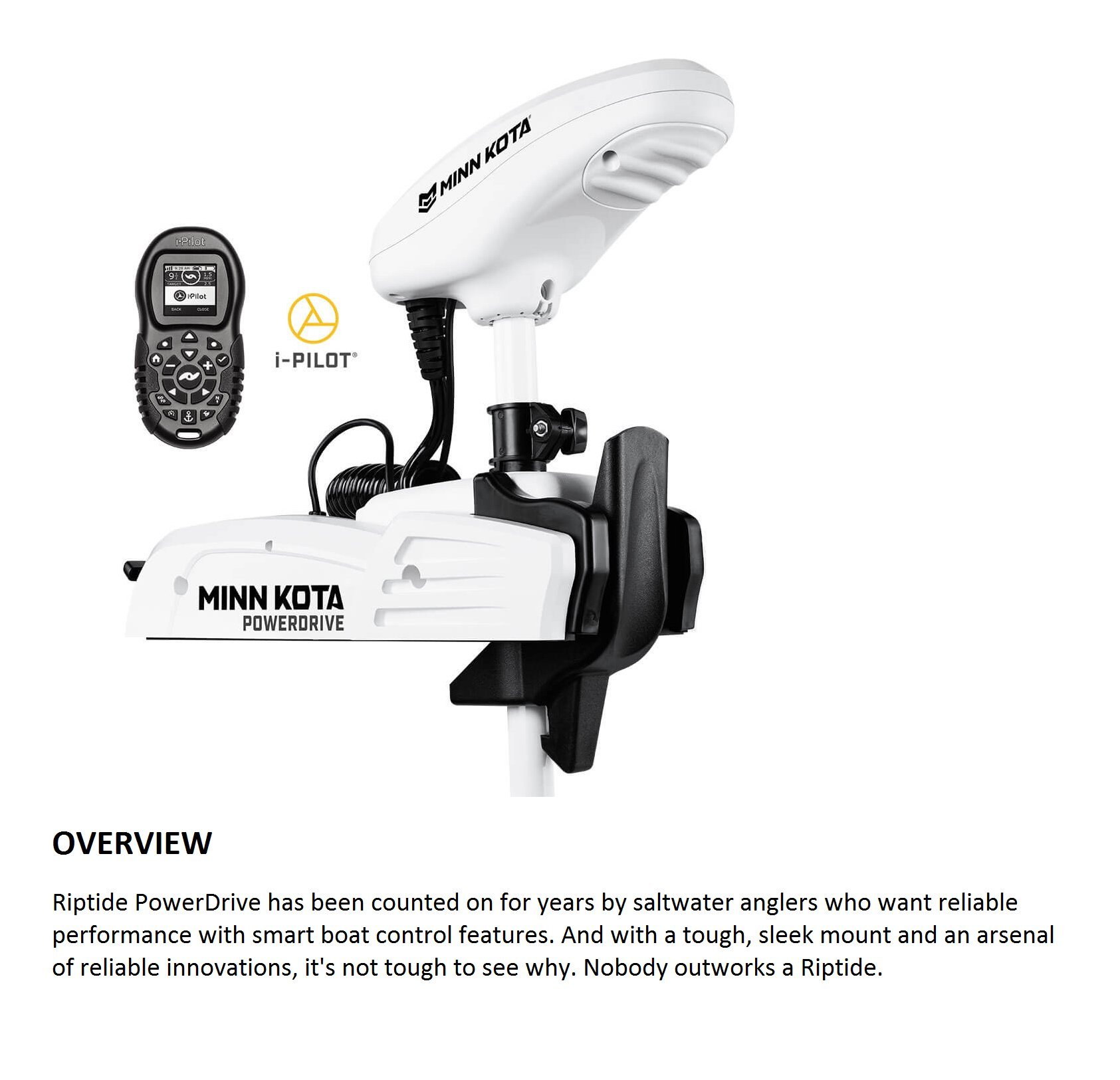 Minn Kota Riptide 70 SP Saltwater Bow-Mount Trolling Motor with i-Pilot and No Foot Pedal (70-lb Thrust, 54" Shaft)
