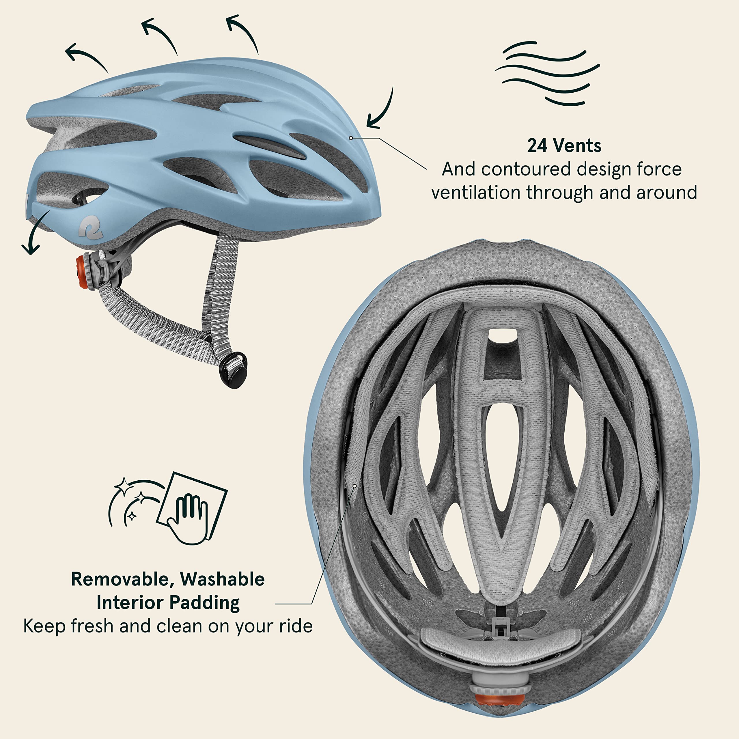 Retrospec Silas Adult Bike Helmet with Light for Men & Women - Lightweight, Comfortable, Matte Black