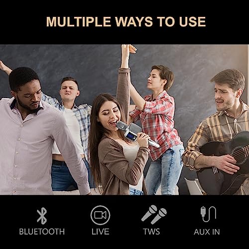 TOSING G7 Professional Karaoke Machine for Adults/Kids with Microphone Wireless,Portable Bluetooth PA System Speaker,Singing Microphone for Outdoor,Party,Home,Car,Church