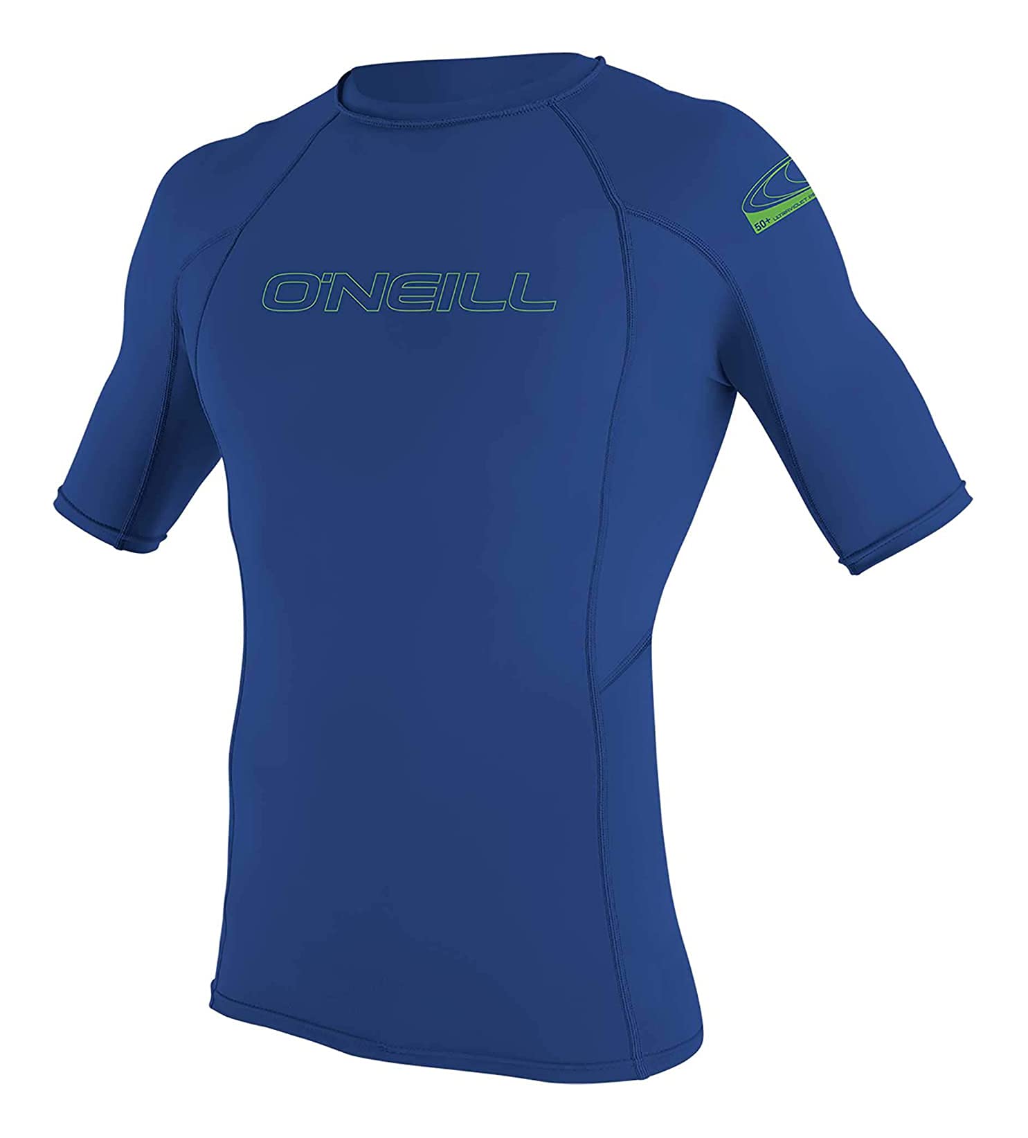 O'Neill Wetsuits Youth Basic Skins UPF 50+ Short Sleeve Sun Shirt, Pacific, 12