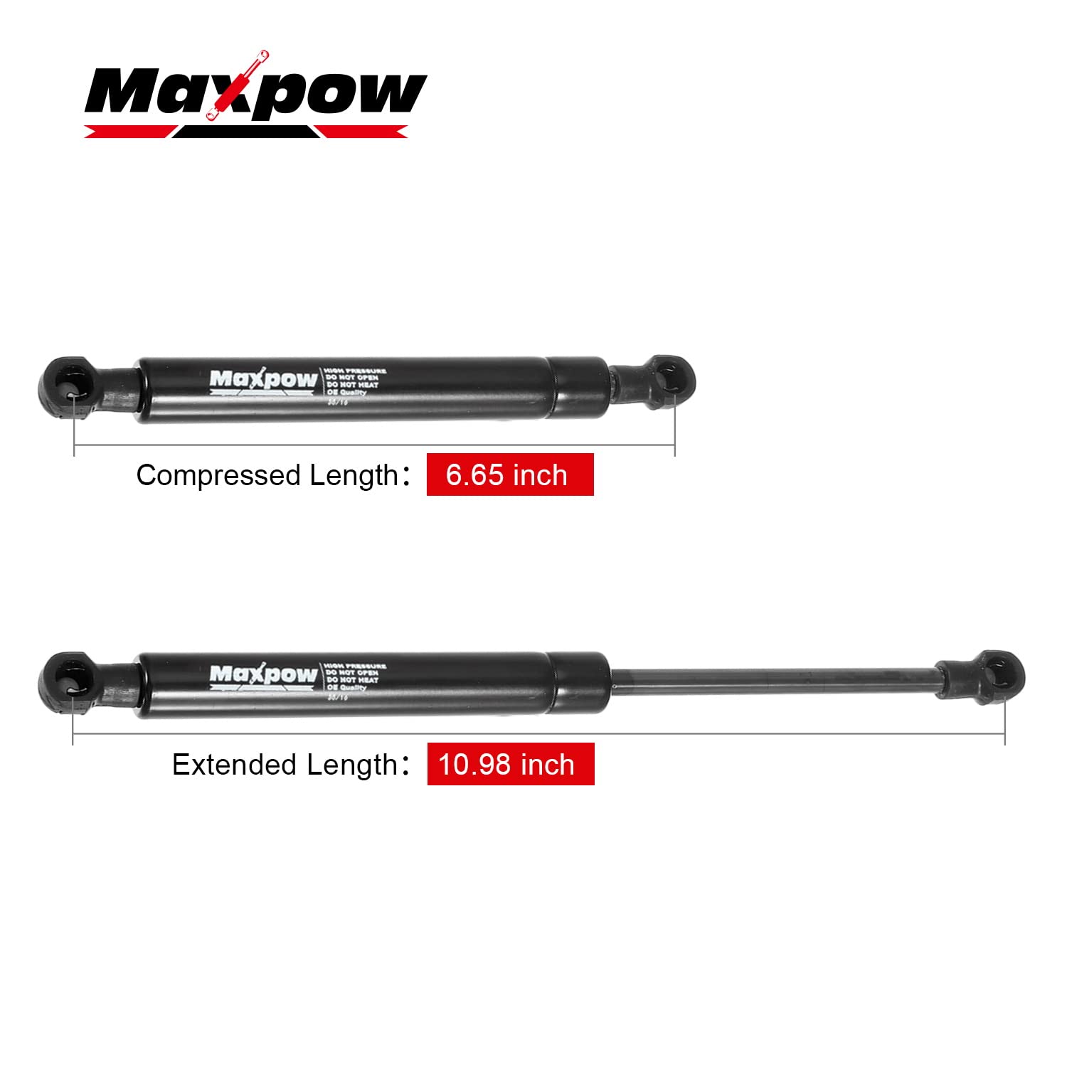 Maxpow 2pcs 6436 Compatible with Ford Focus SEDAN 2005 2006 2007 2008 2009 2010 2011 Trunk Lid Gas Lift Support Struts without Rear Spoiler