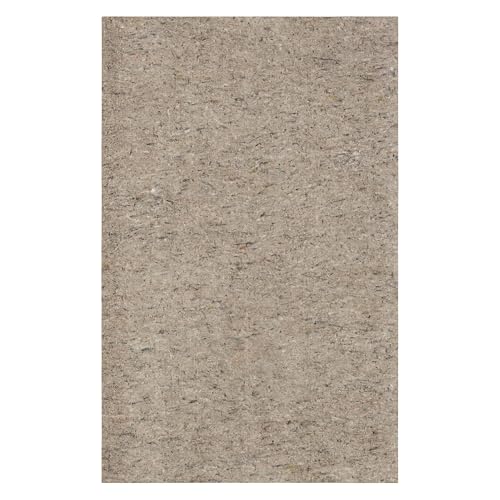 Mohawk Home 6' x 9' Non Slip Rug Pad Gripper 1/4 Thick Dual Surface Felt + Rubber Gripper - Safe for All Floors, Synthetic Fiber, Brown