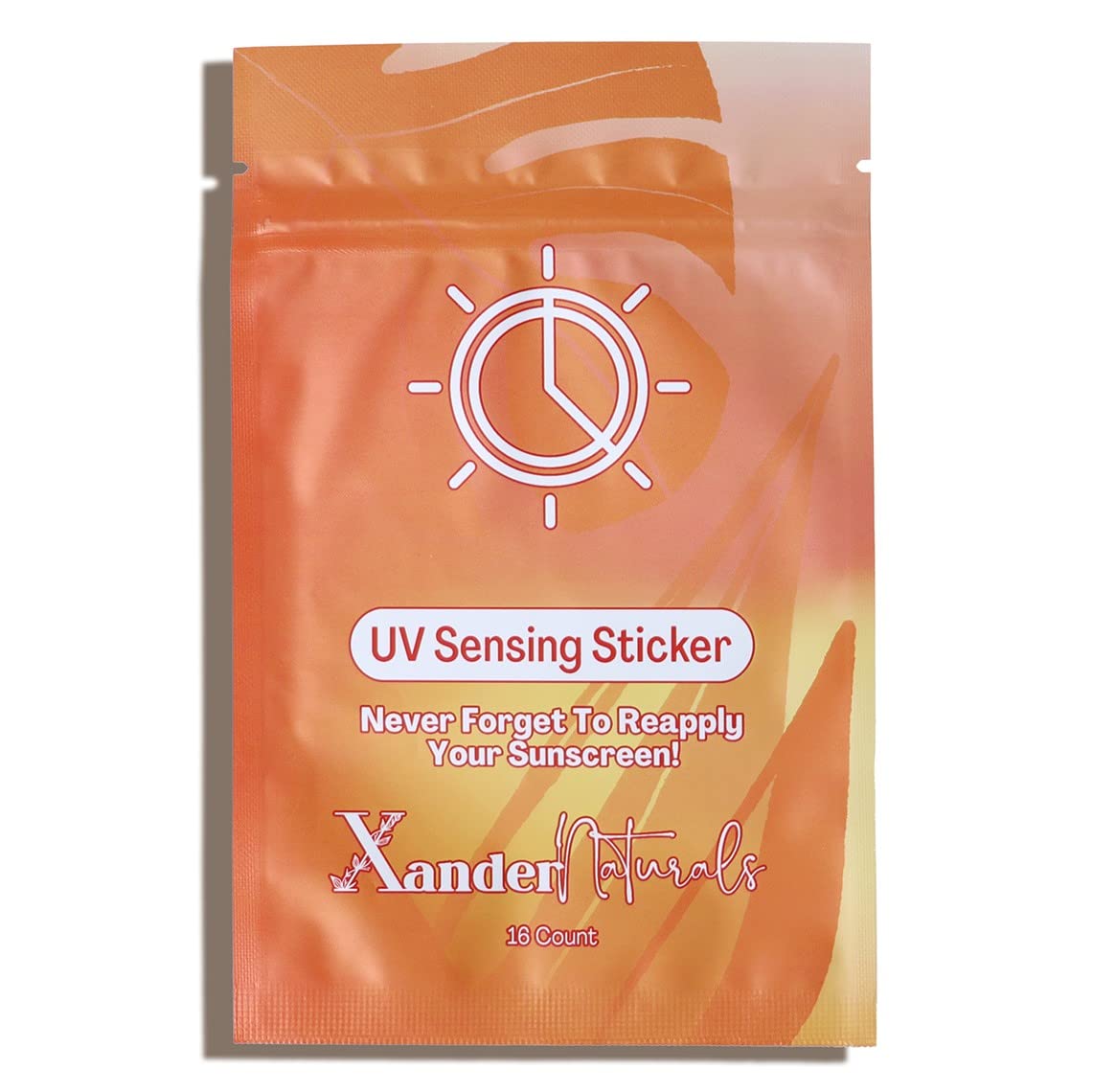XanderNaturals UV Stickers for Sunscreen - Sunscreen Reminder Stickers- Sunburn Alert Patches - Works w/Spray Sunscreen & Sunscreen Applicator For Kids - 16 ct