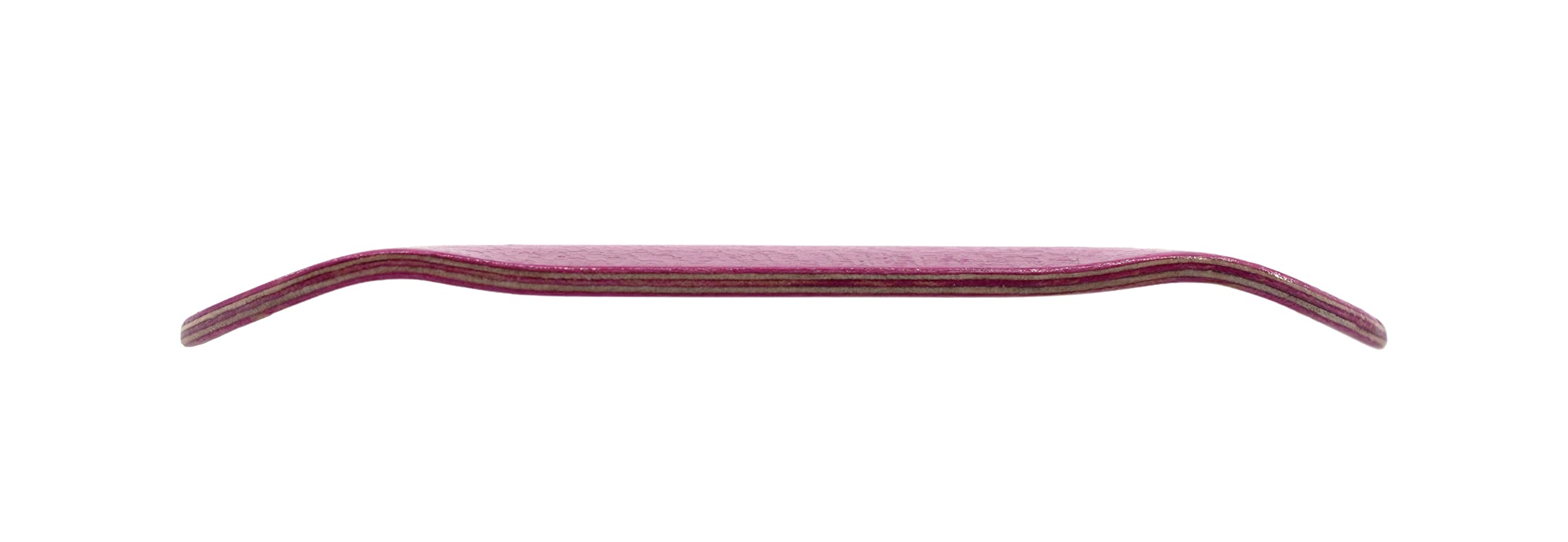 Teak Tuning Prolific Wooden Fingerboard Deck, 35mm x 95mm Popsicle Shape - Pink Flamingo - 5 Ply with Custom Color Matching Mid Plies - Includes Prolific Foam Tape
