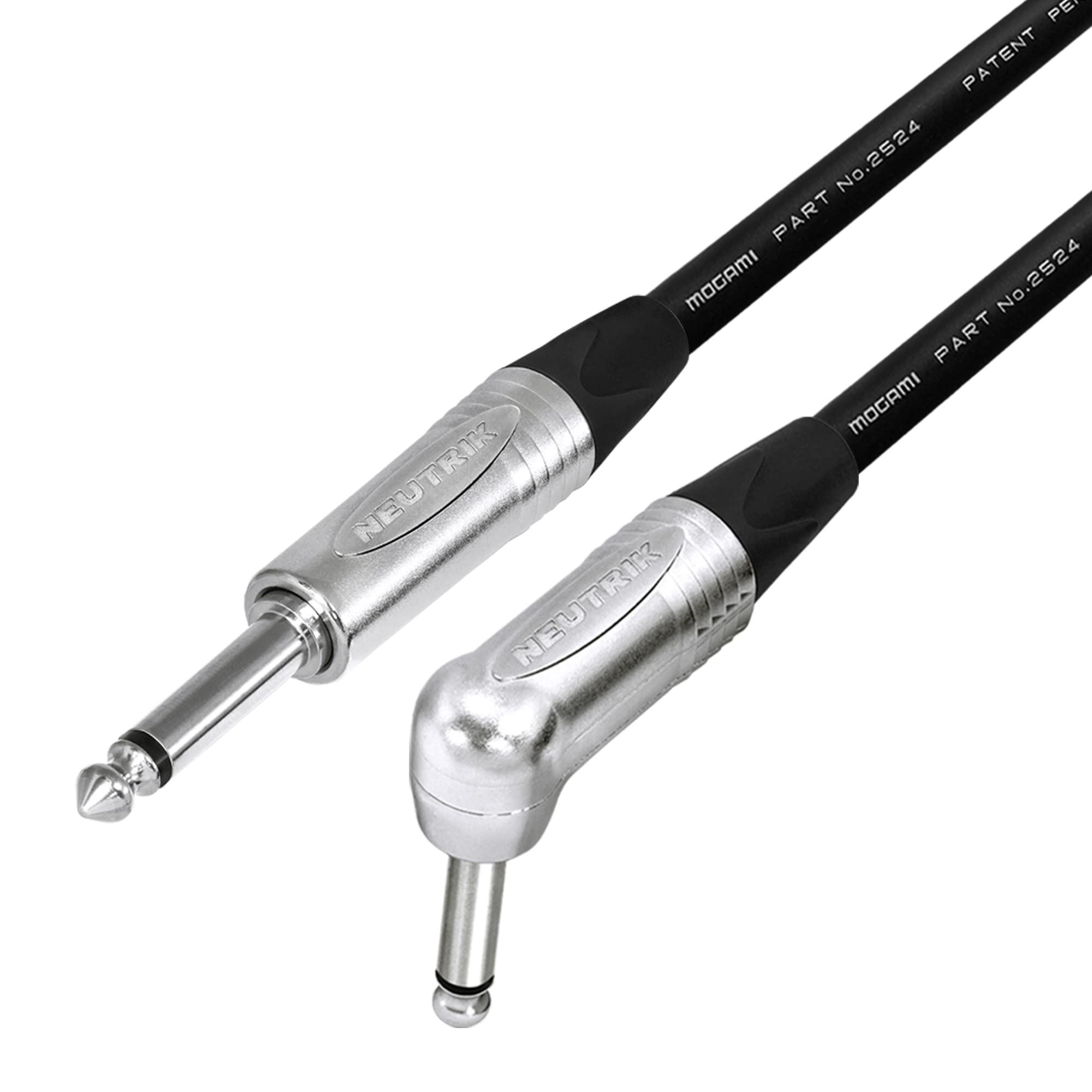 WORLDS BEST CABLES 25 Foot - Guitar Bass Instrument Cable Custom Made Using Mogami 2524 Wire and Neutrik NP2RX & NP2X ¼ Inch (6.35mm) TS Connectors