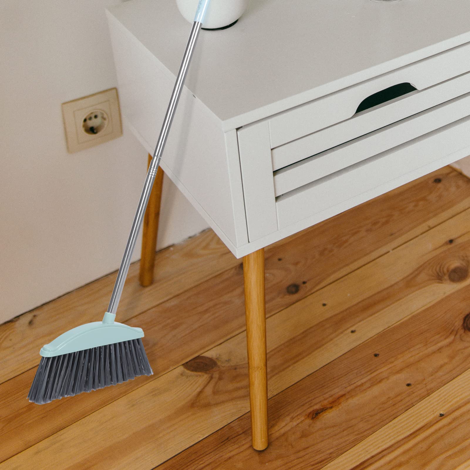 Yardwe Indoor Outdoor Broom Floor Cleaning Broom with Long Handle Heavy- Duty Household Brooms for Home Kitchen