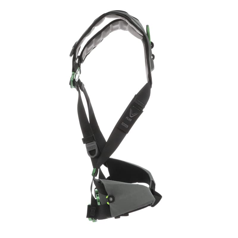MSA 10196070 V-Flex Full Body Safety Harness - Size: Extra Large, D-Ring Configuration: Back, Quick Connect Leg Straps, Color: Black, Full Body Harness, Durable