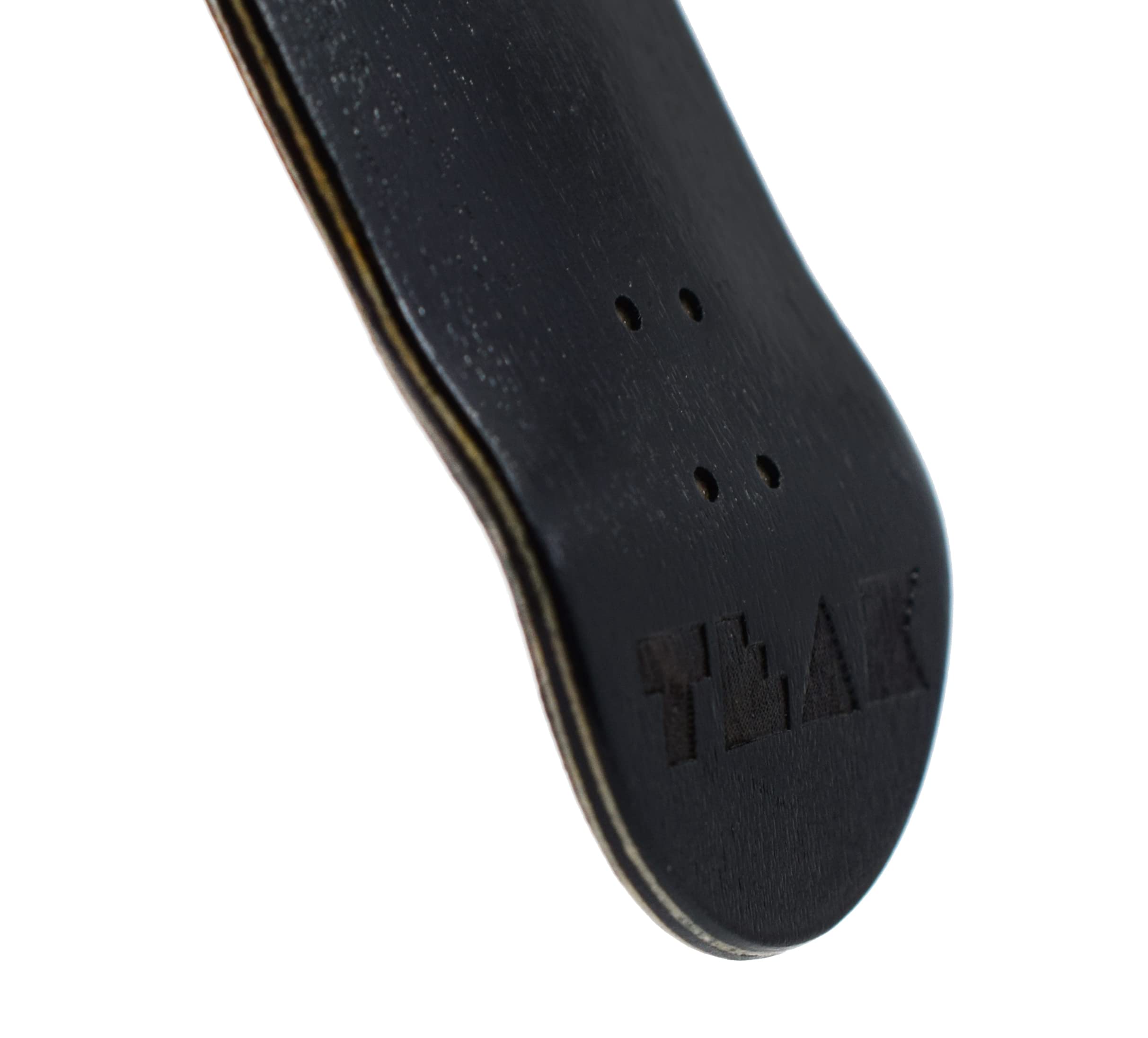 Teak Tuning Prolific Wooden Fingerboard Deck, 34mm x 95mm Popsicle Shape - Black Mamba - 5 Ply with Custom Color Matching Mid Plies - Includes Prolific Foam Tape