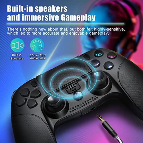 Wireless Controller,Classic Black Game Controller for PS4/Slim/Pro with Dual Vibration Game Joystick/Analog Sticks/6-Axis Motion Glass Jar Soap Dispenser - Silver Liquid Pump for Bathroom & Kitchen - Rust Proof Stainless Steel