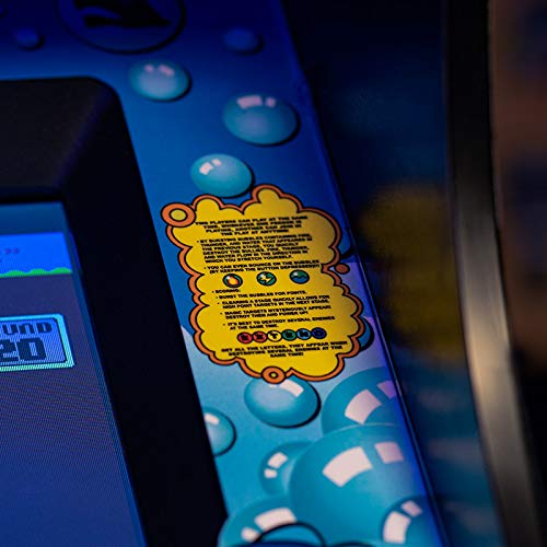 Numskull Quarter Arcades Bubble Bobble Collector's Edition Mini Arcade - 1/4 Scale Authentic Wooden Replica, Original ROM, Rechargeable Battery & 3W Speakers for Retro Enthusiasts