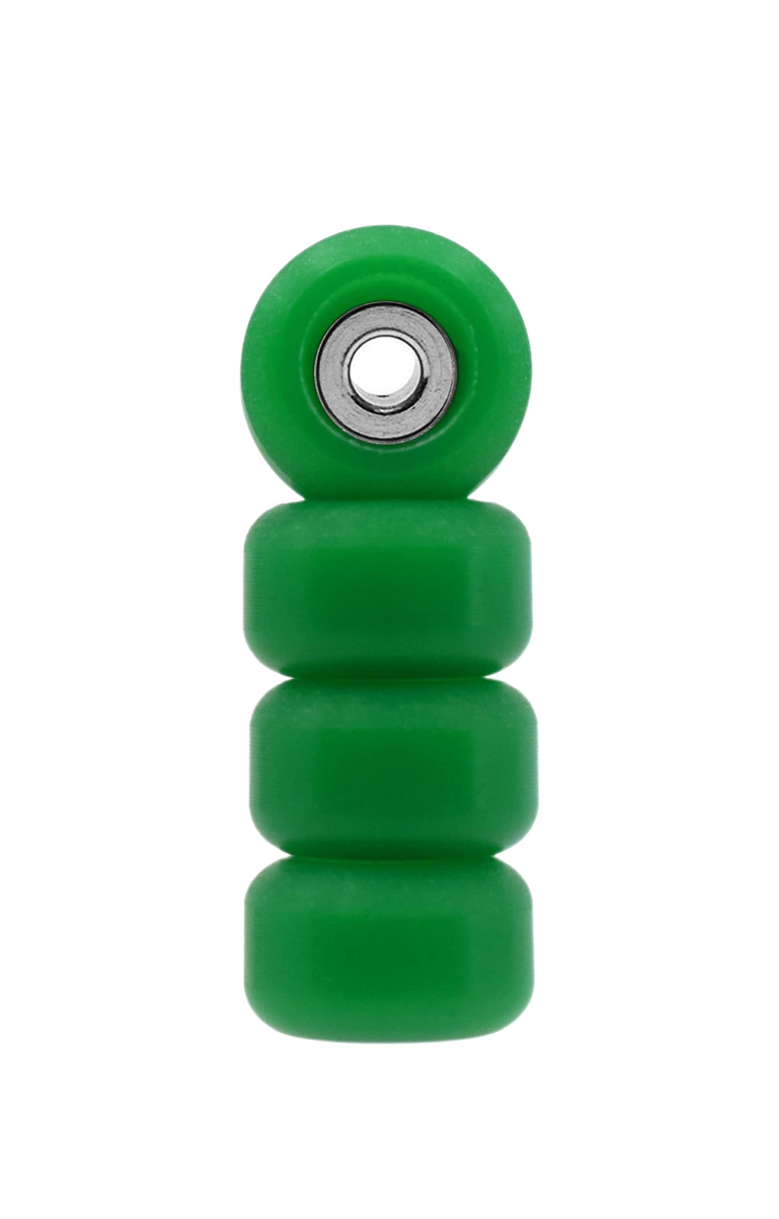Teak Tuning Eco 85D CNC Poly Fingerboard Wheels - Street Shape, 7.5mm Dia., 5mm Wide - Green Colorway