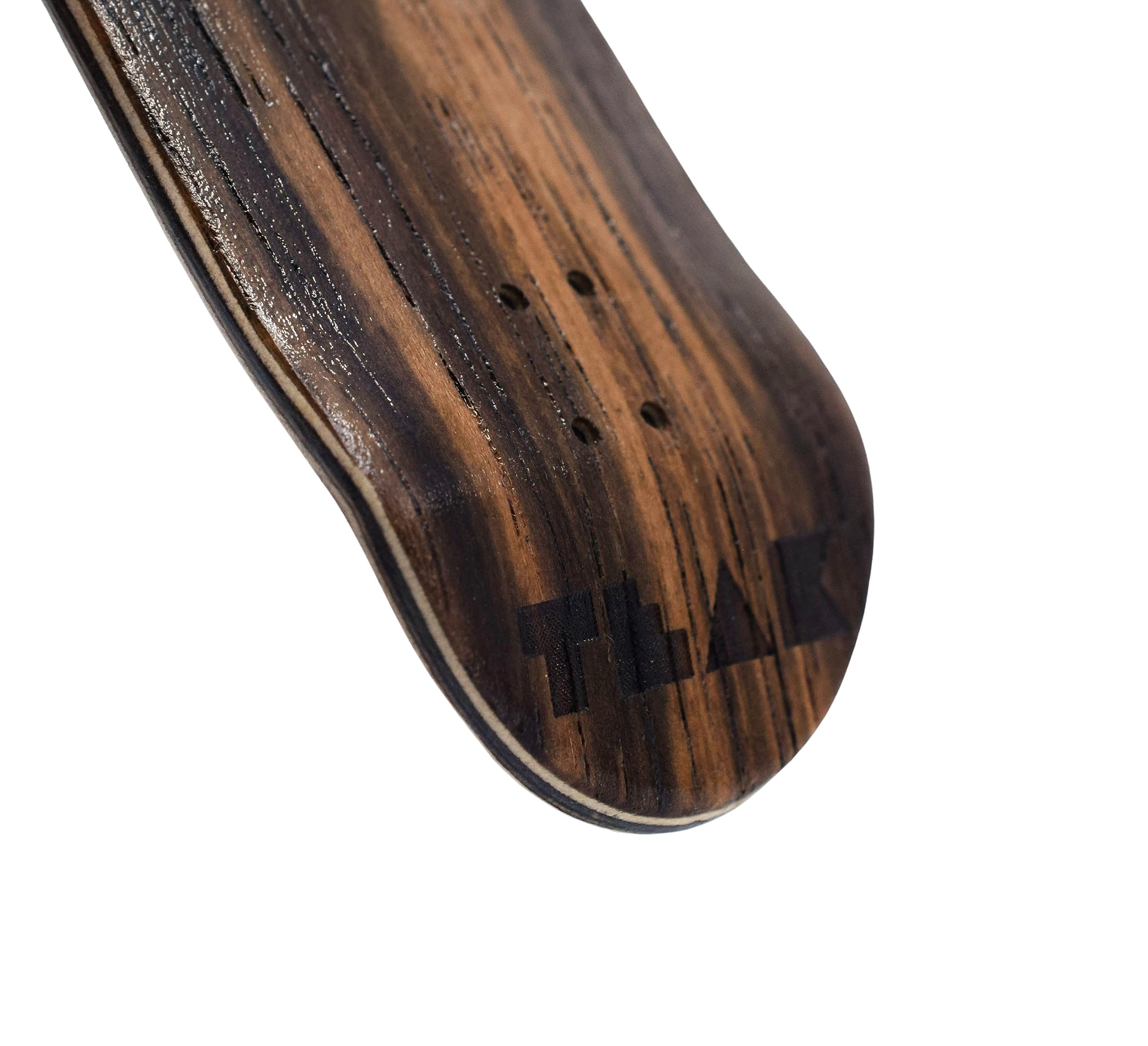 Teak Tuning Prolific Wooden Fingerboard Deck, 35mm x 95mm Popsicle Shape - Two Tone with Black Mid Plies - 6 Ply with Double Color Mid Plies - Includes Prolific Foam Tape