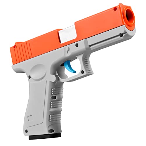 serfiman Soft Bullet Toys Foam Blasters & Guns Pistol with Foam Pellet Shell ejecting, Ball Blaster Splat Gun Dart Cool Stuff for Kid boy Age 6 8-10 Years Old (Grey and Orange)
