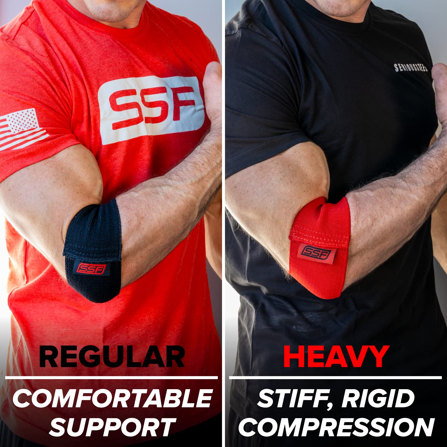 SERIOUS STEEL FITNESS Compression Cuff | Arm, Bicep, Calf and Elbow Compression Sleeve (Black, 3X-LARGE)
