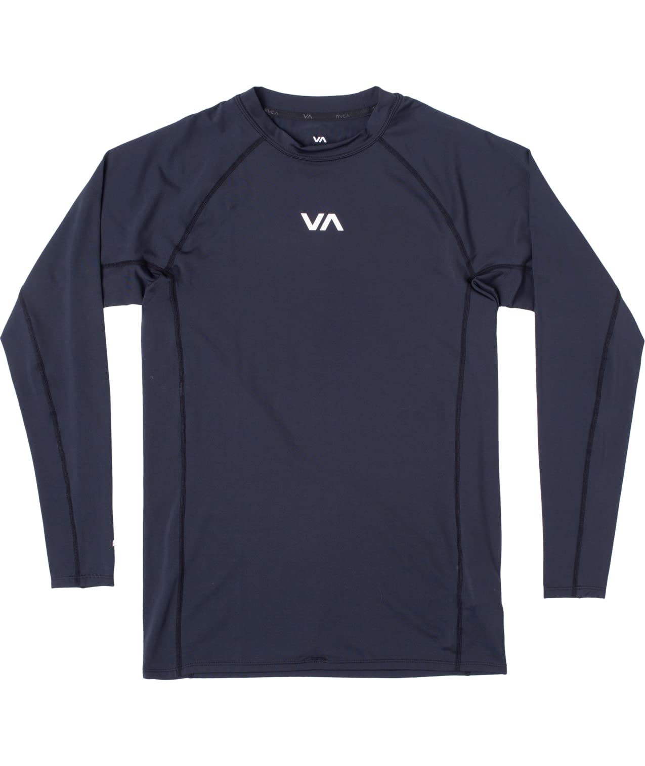 RVCA Mens Long Sleeve Surf Shirt - Sport Rashguard (Black, XX-Large)